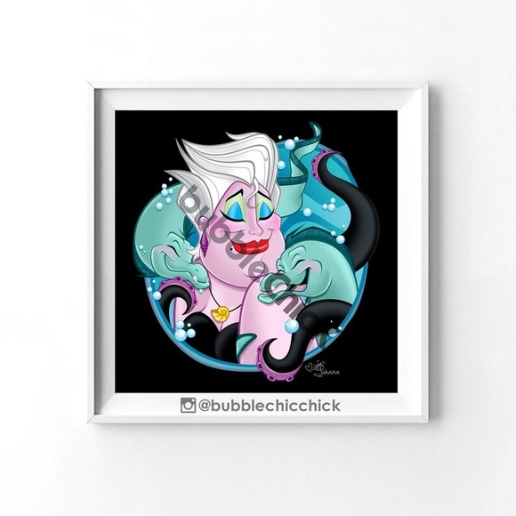 Disney | Wall Decor | Ursula Art Print Disney Villain | Poshmark